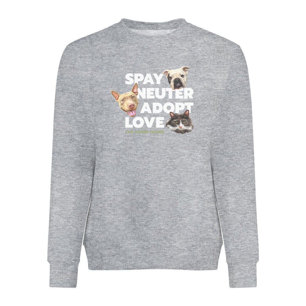 New! Spay, Neuter, Adopt, Love Crewneck – The Asher House